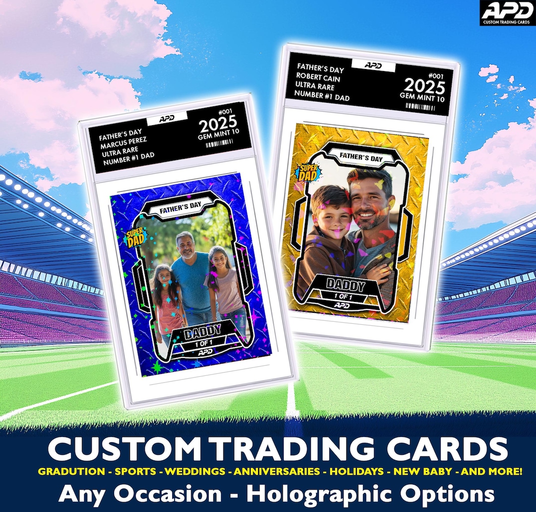 Fathers Day Trading Card, Fathers Day Card, Gift for Him, Father's Day ...