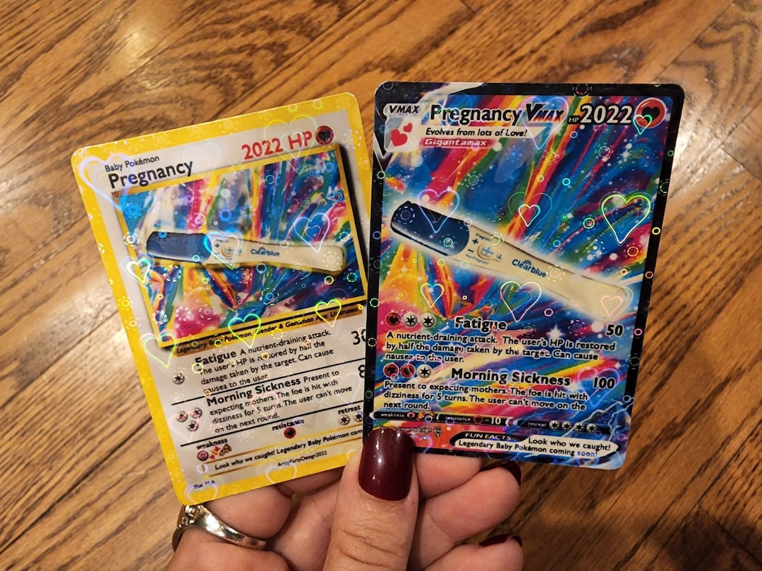 Pokemon Pregnancy Card, 2024, Pokemon Anniversary Card, Custom Pokemon ...