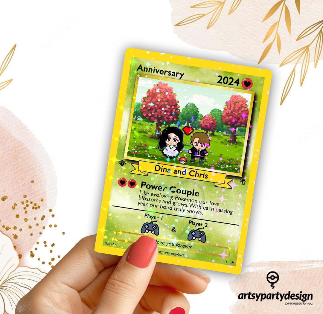 Custom Anniversary Card, Custom Pokemon Card, Custom Trading Card ...
