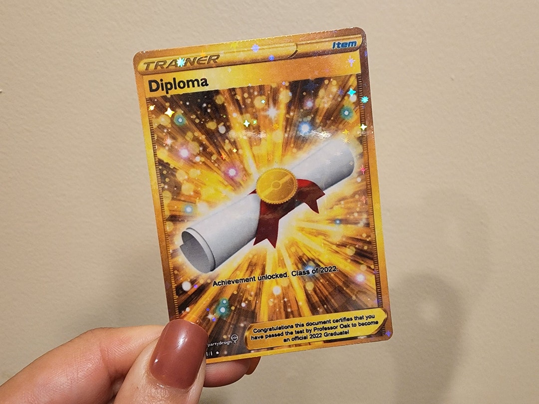 Pokemon Graduation Card, Graduation Card, Pokemon Graduation Gift ...