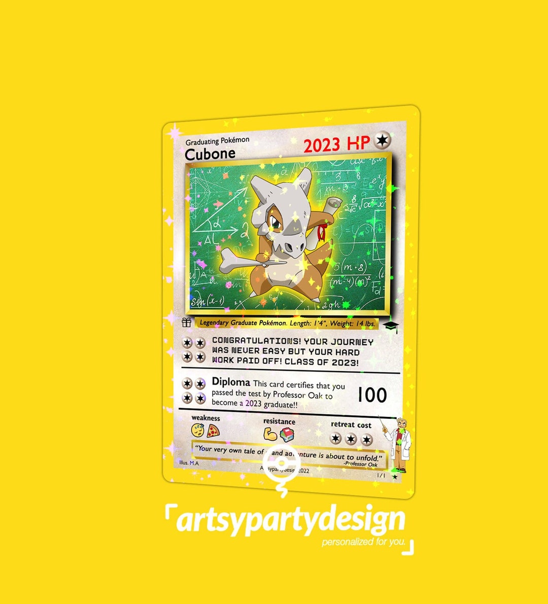 Cubone Graduation Card, Pikachu Graduation Gift, Pokemon Graduation ...