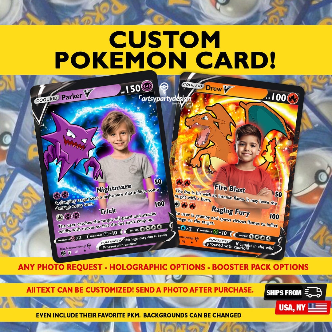 Custom Pokemon Card, Pet as Pokemon , Pokemon Party, Pokemon Couples ...