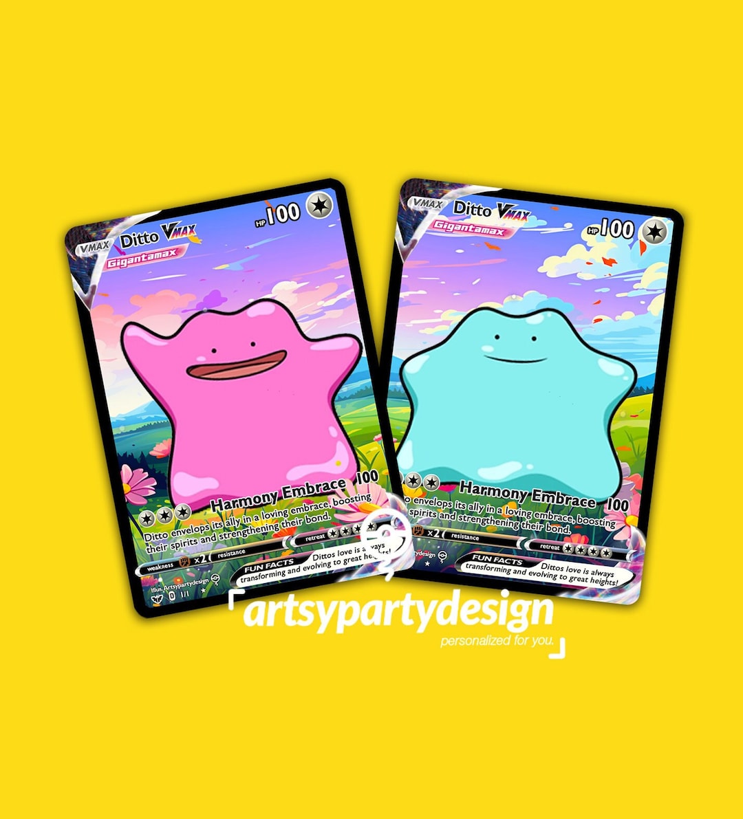 Ditto Custom Pokemon Card Ditto Pokemon Card Ditto - Etsy
