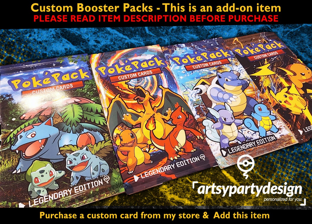 Pokemon Custom Card, Add on Item, Pokemon Booster Pack, Pokemon Pack ...