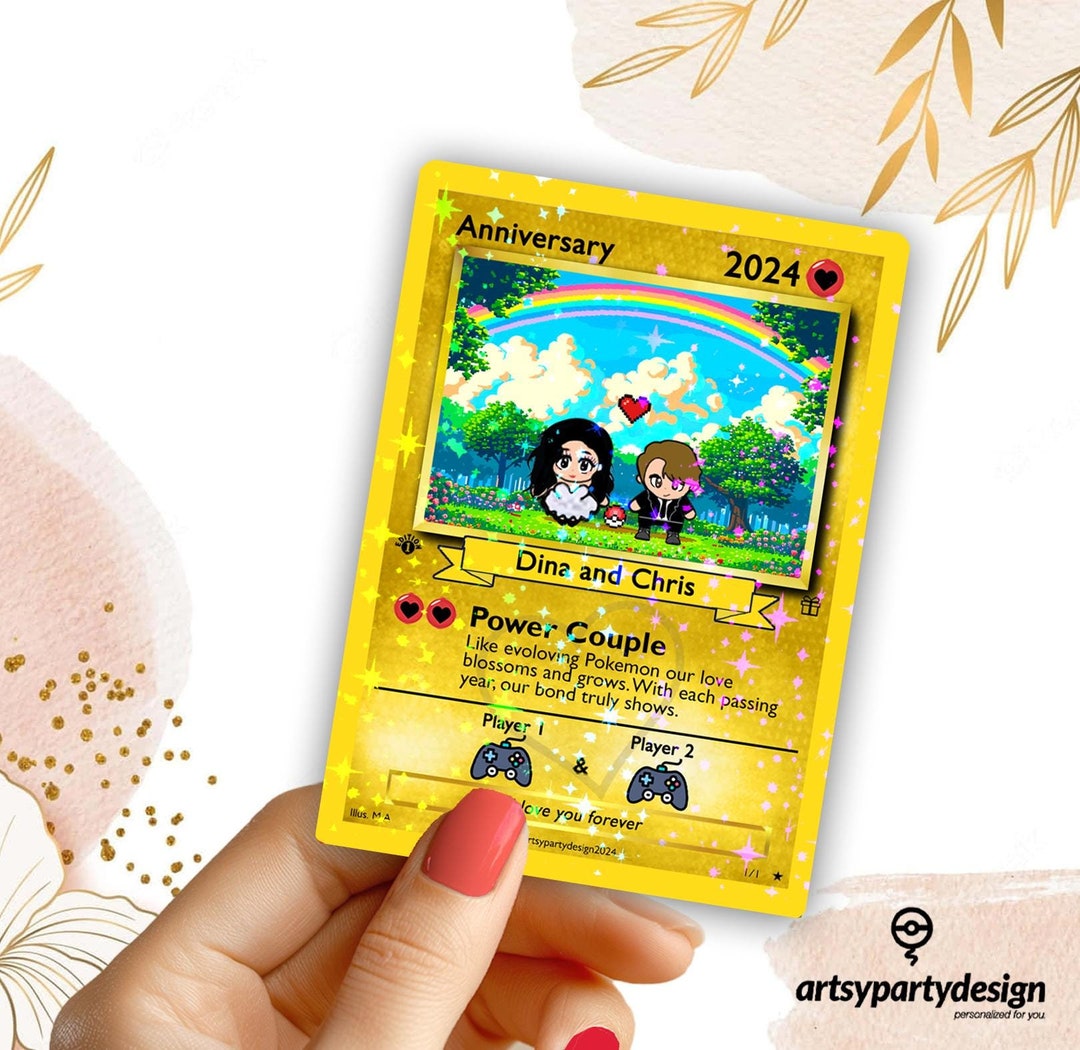 Custom Anniversary Card, Custom Pokemon Card, Custom Trading Card ...