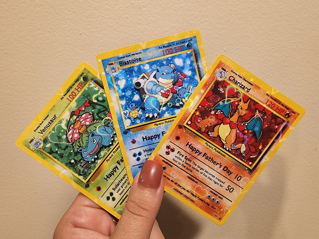 Pokemon Fathers Day Card, Pokemon Fathers Day Gift, Father's Day ...