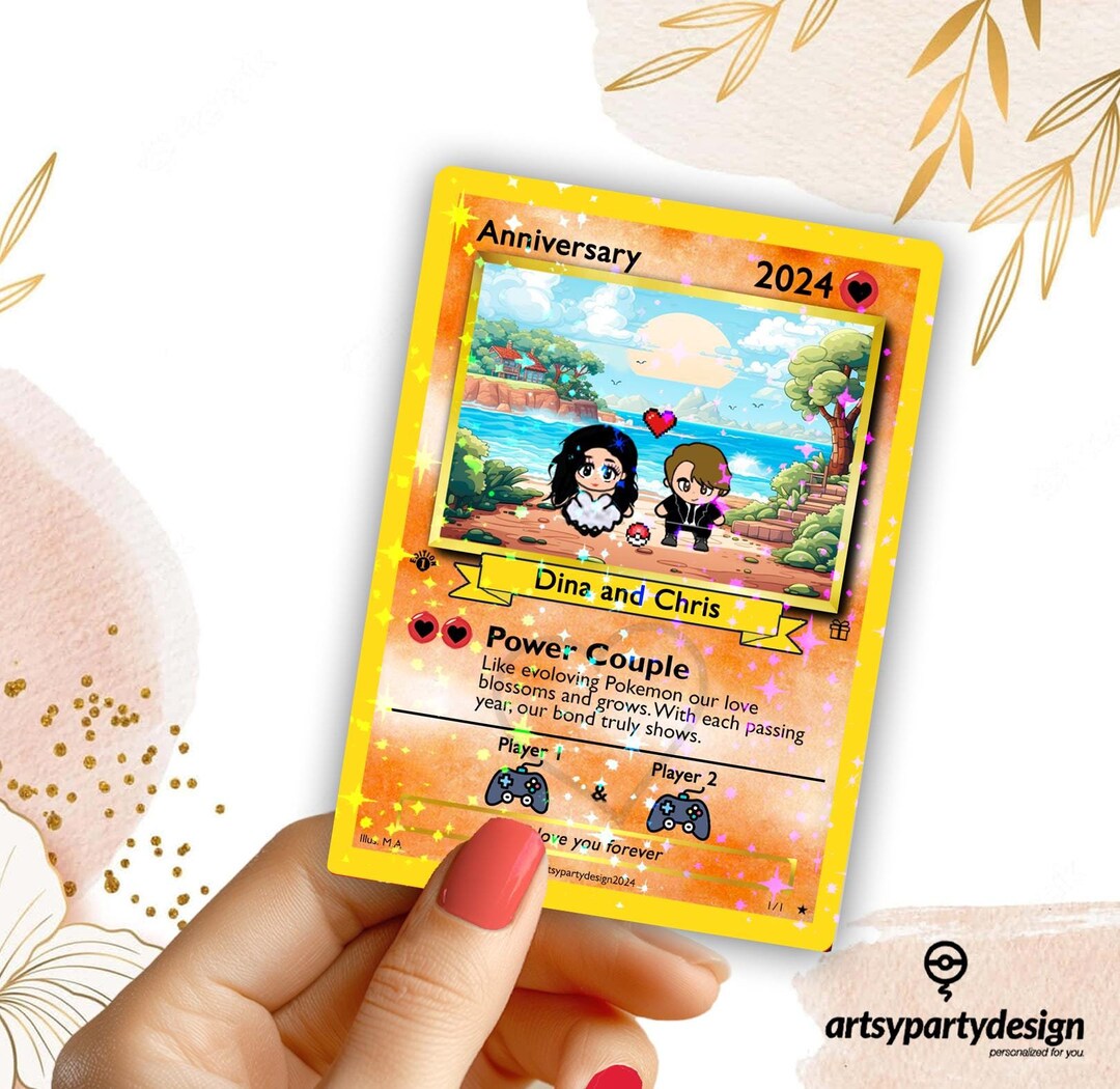 Custom Anniversary Card, Custom Pokemon Card, Custom Trading Card ...