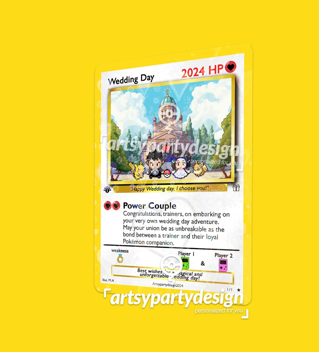 Pokemon Wedding Card, Pokemon Anniversary Card, Pokemon Valentines Day ...