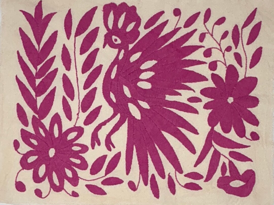 Wall Art Hand Embroidered Decor, Mexican Otomi Embroidery, Gift Idea ...