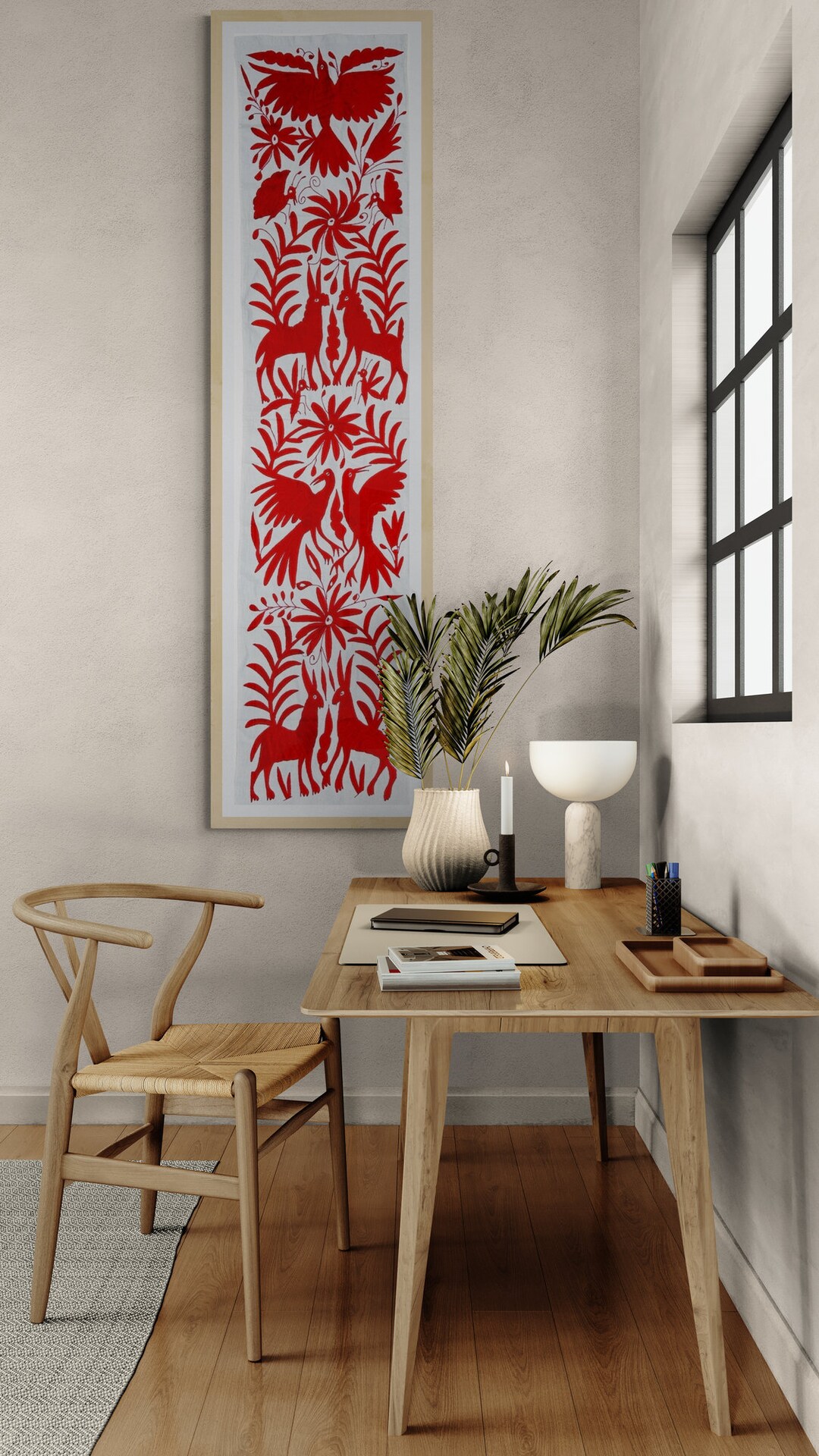 Hand Embroidered Table/bed Runner, Wall Art, Mexican Embroidery, Gift ...