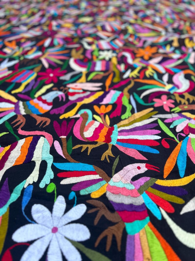 Wall Art, Hand Embroidered Decor, Mexican Otomi Embroidery, Gift For ...