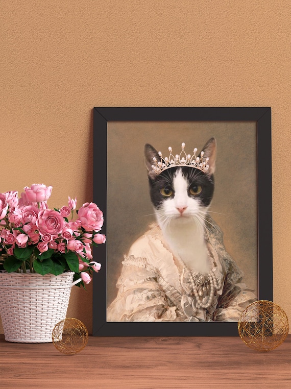 Custom Pet Portrait Royal Pet Portrait Custom Queen Regal - Etsy