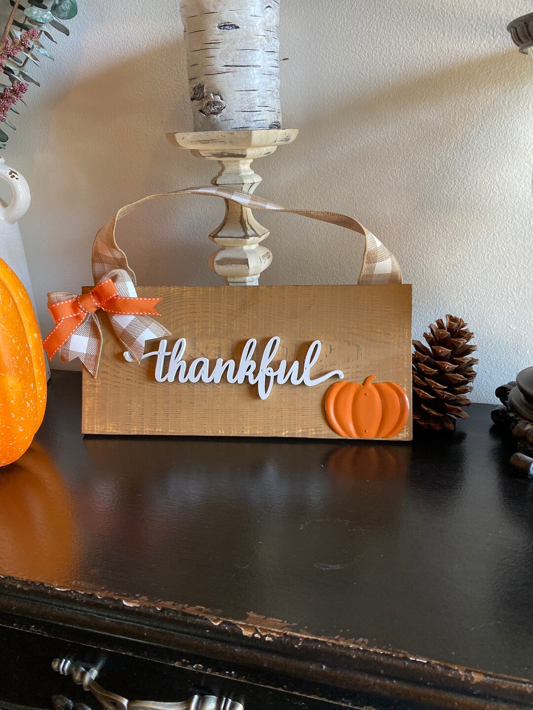 Thankful Wall Sign - Etsy