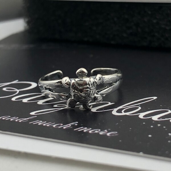 Turtle Toe Ring - Etsy