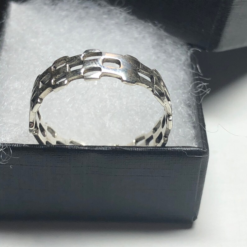 Checkered Ring 925 Sterling Silver Ring Checkered Band - Etsy