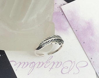 Feather Toe Ring | Etsy