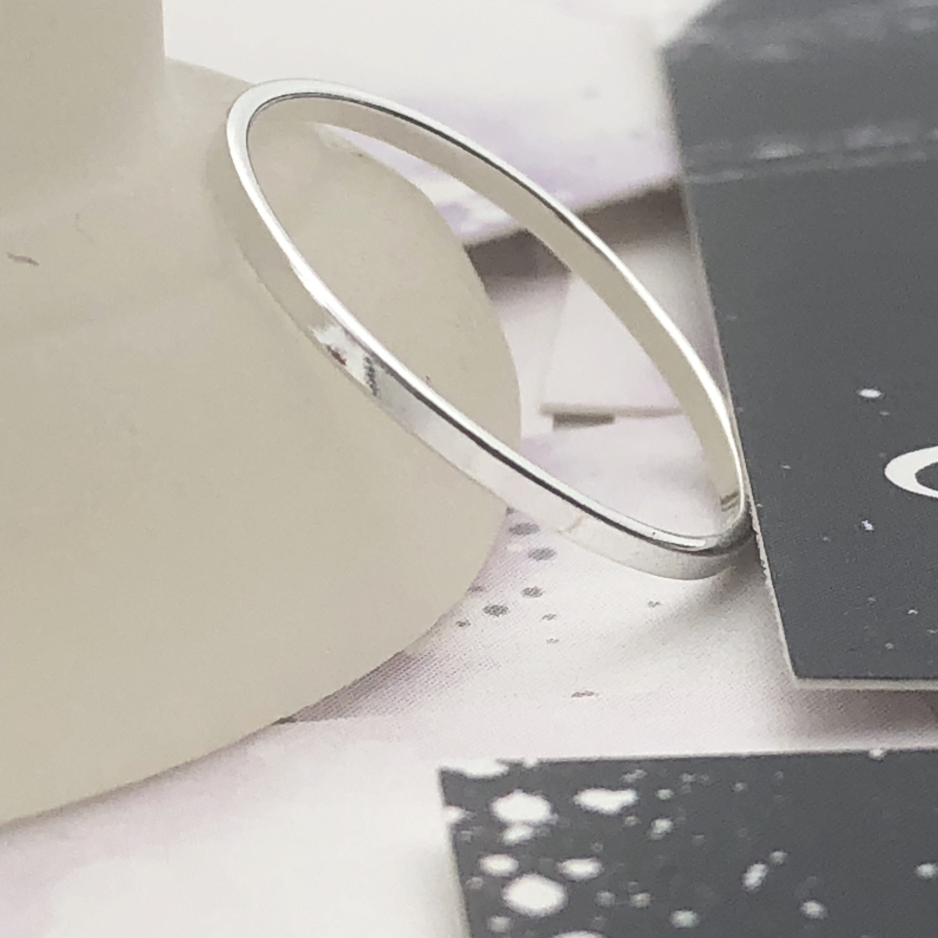 Flat stack band 925 sterling silver ring sterling silver | Etsy