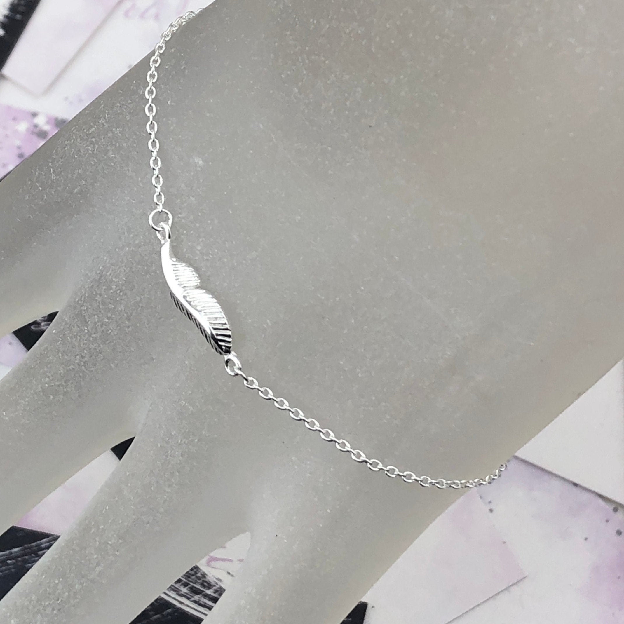 Feather Bracelet Sterling Silver Bracelet Gold Bracelet | Etsy