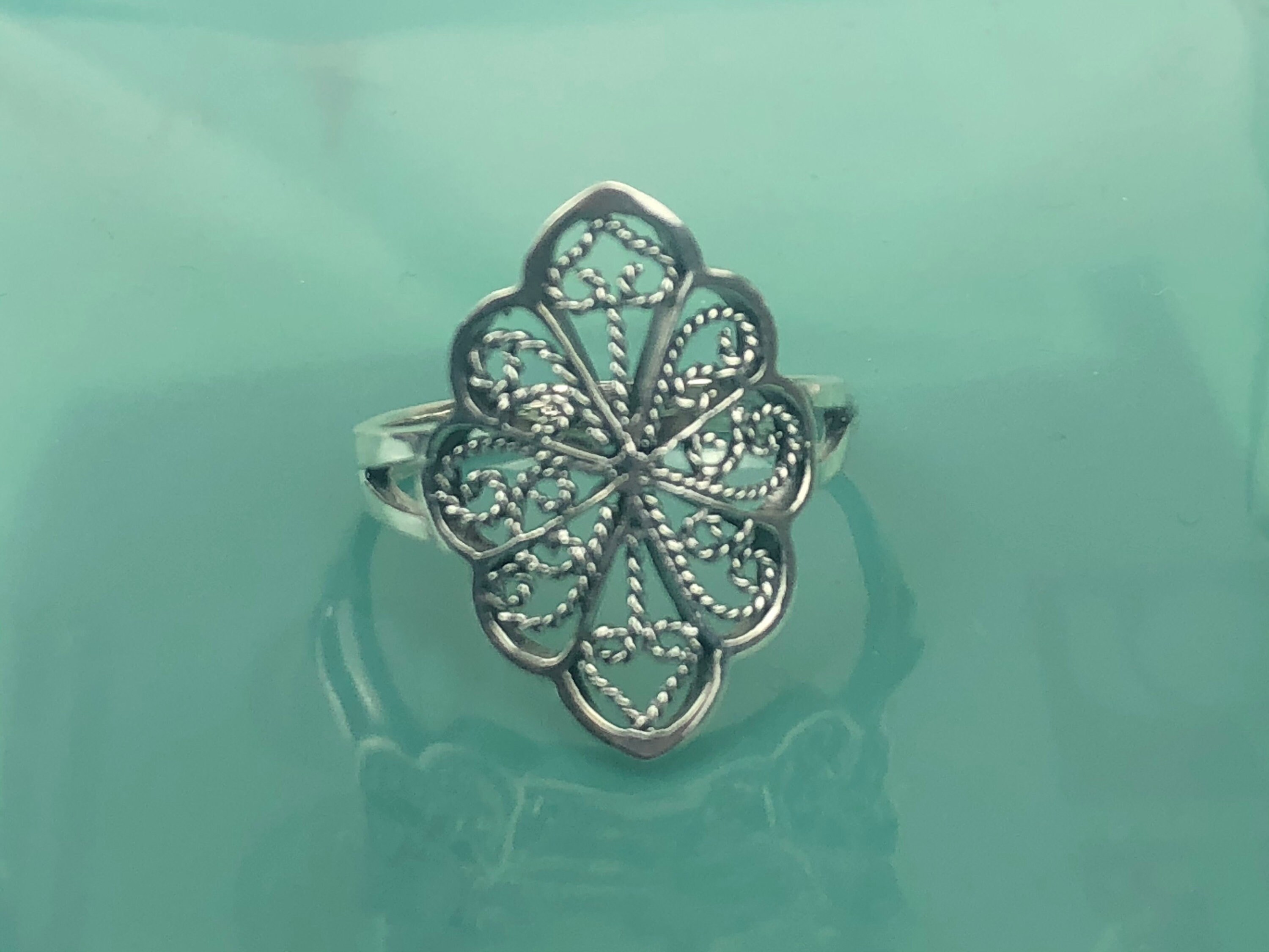 Sterling Silver Filigree Ring | Etsy