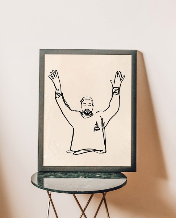 Kanye West Line Drawing