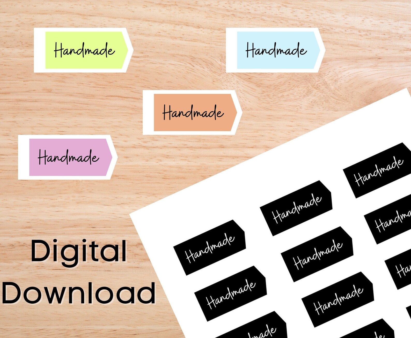 Printable Handmade Stickers X10 Sheets Set US Letter Size | Etsy