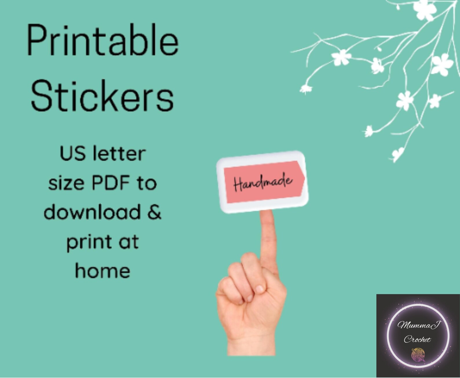 Printable Handmade Stickers X10 Sheets Set, US Letter Size Digital ...