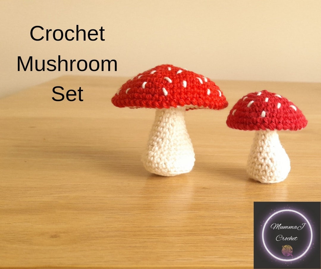 Crochet Mushroom Patterns Set Big Mushroom Crochet Pattern - Etsy
