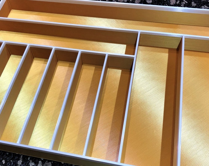Custom Silverware Drawer Organizer, 10 Compartment Organizer for ...