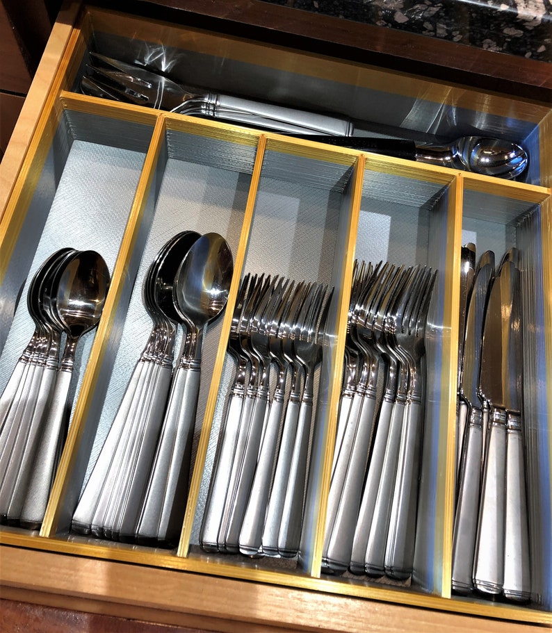 Custom Silverware Drawer Organizer Cutlery Drawer Organizer | Etsy