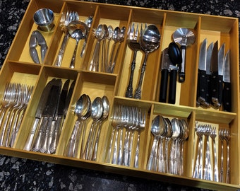 Custom Silverware Drawer Organizer Cutlery and Utensils | Etsy