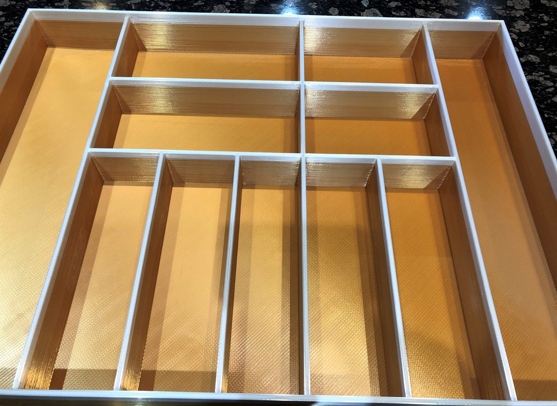Custom Silverware Drawer Organizer 11 compartment organizer | Etsy