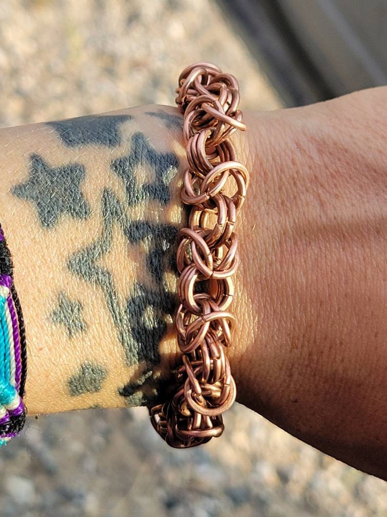 Byzantine Chainmaille Bracelet Wire Wrapped Byzantine Chain - Etsy