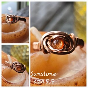 Dainty Crystal Ring, Wire Wrapped Crystal Ring, Wire Weaved Gemstone ...