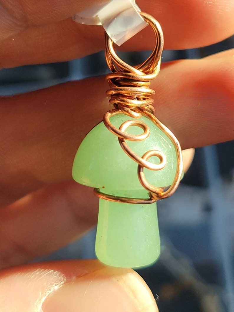 Mushroom Pendants Wire Wrapped Mushroom Pendant Wire Weaved - Etsy