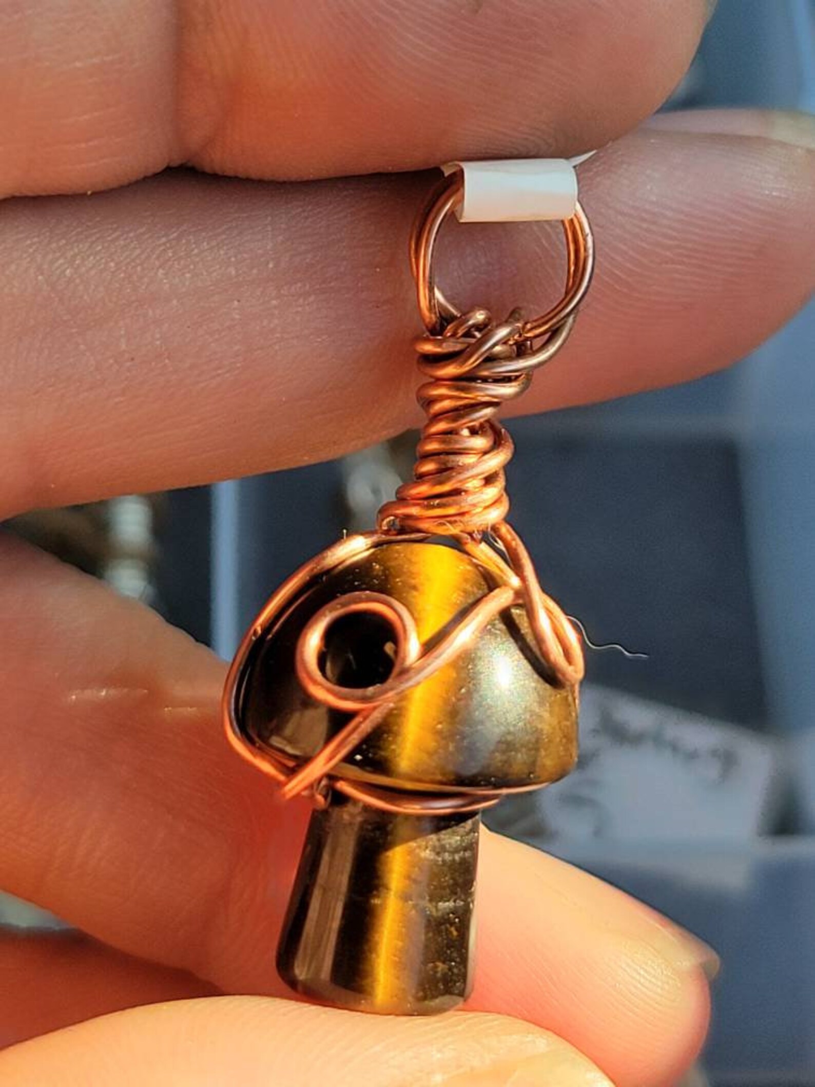 Mushroom Pendants Wire Wrapped Mushroom Pendant Wire Weaved - Etsy