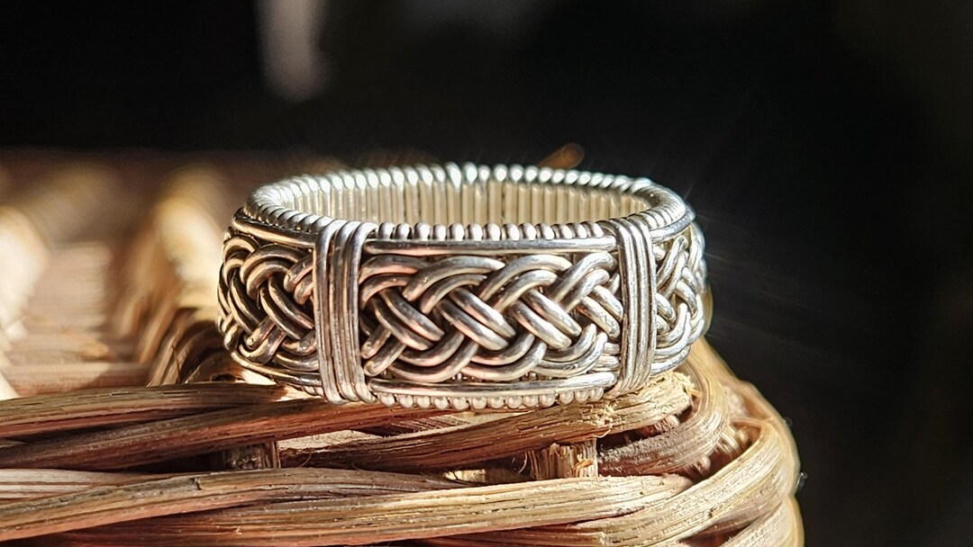 Double Braided Infinity Ring, Wire Wrap Seamless Infinity Ring, Wire ...