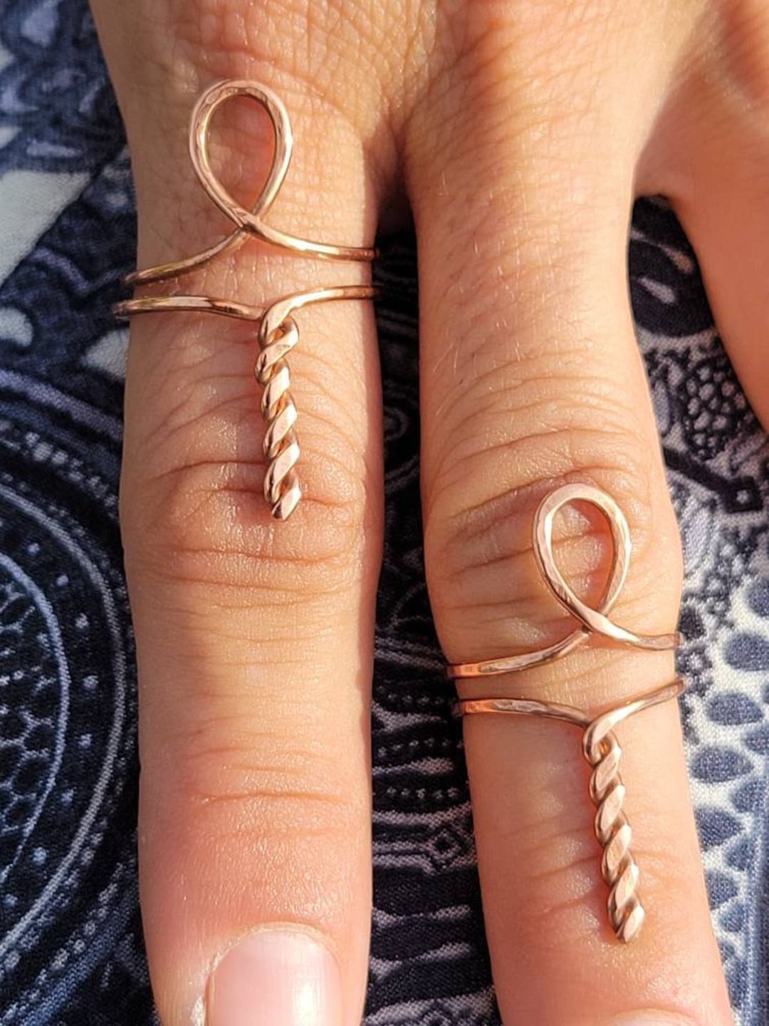 Ankh Ring, Wire Wrapped Ankh Ring, Copper Ankh Ring, Egyptian Ankh Ring ...