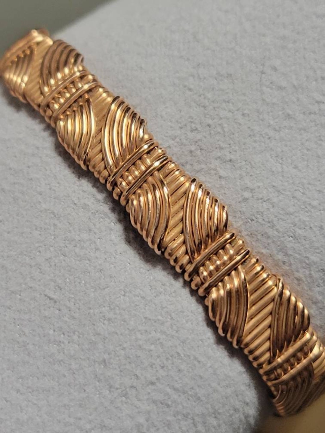 Wavey Copper Cuff Bracelet, Wire Wrapped Copper Cuff Bracelet, Wire ...
