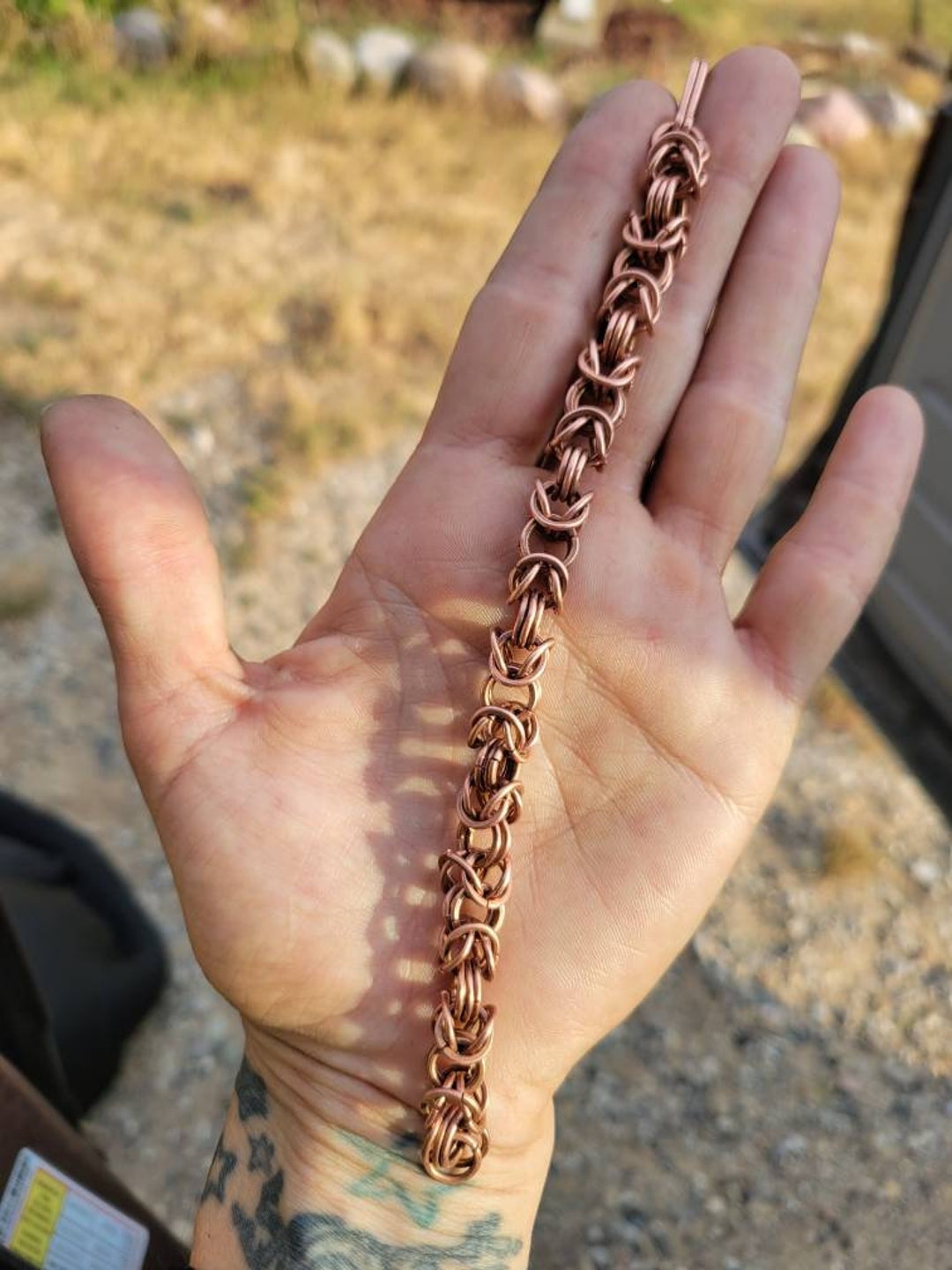 Byzantine Chainmaille Bracelet, Wire Wrapped Byzantine Chain Mail ...