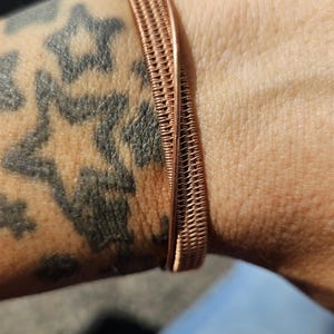 Cross Over Wire Wrapped Cuff Bracelet, Cross Over Wire Weaved Copper ...