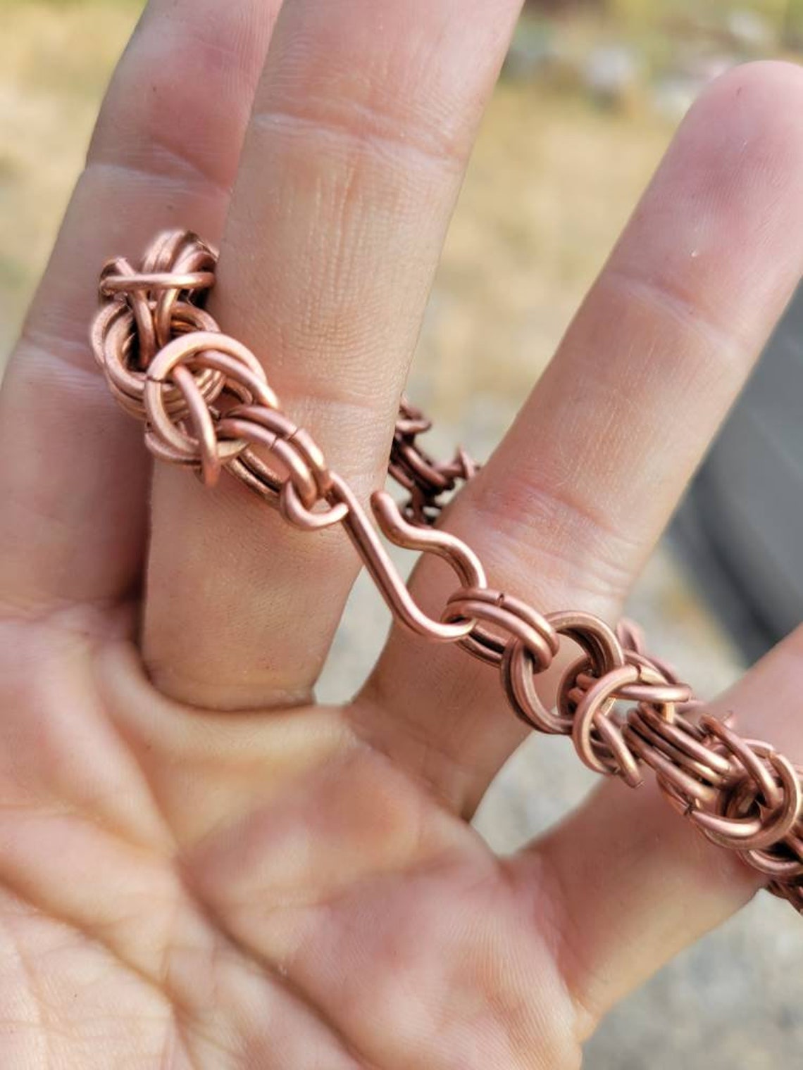 Byzantine Chainmaille Bracelet Wire Wrapped Byzantine Chain - Etsy