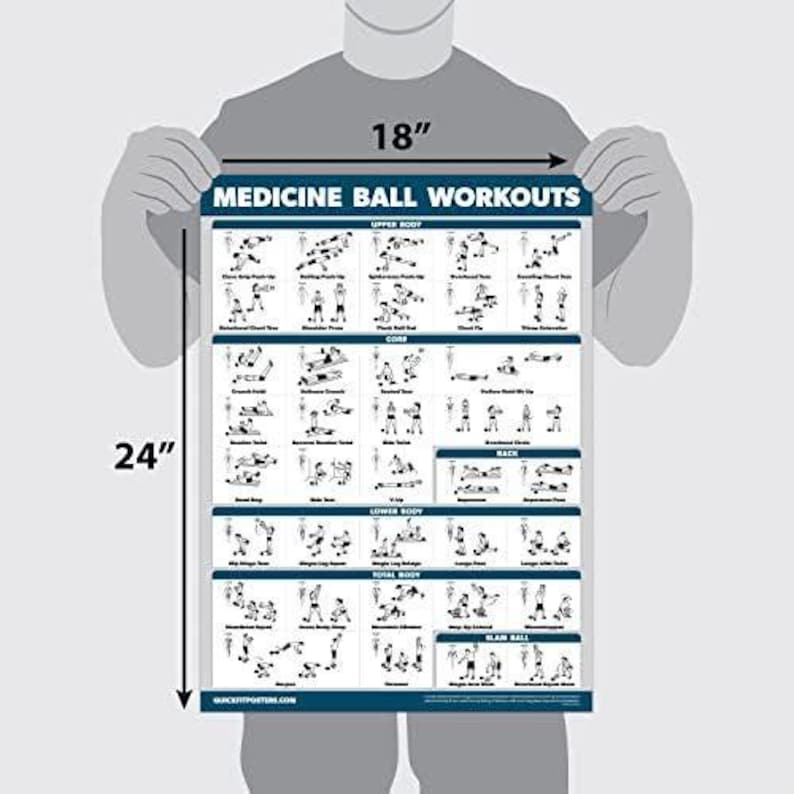 Palace Learning Quickfit Medicine Ball Workout Poster - Exercise ...