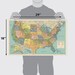 3 Pack - World & USA Map Chart [tan/color] + Antique Style USA Map ...