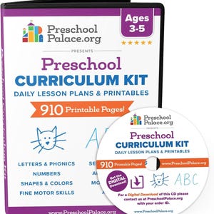 Ultimate Preschool Curriculum Kit on CD - Printable Workbooks, Lesson ...