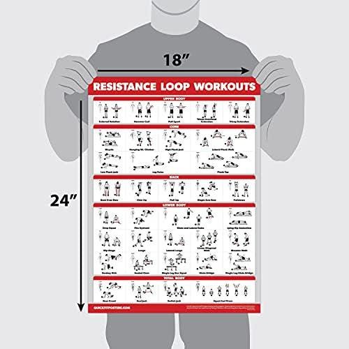 QUICKFIT Resistance Loop Bands Workout Poster - LAMINATED - Exercise ...