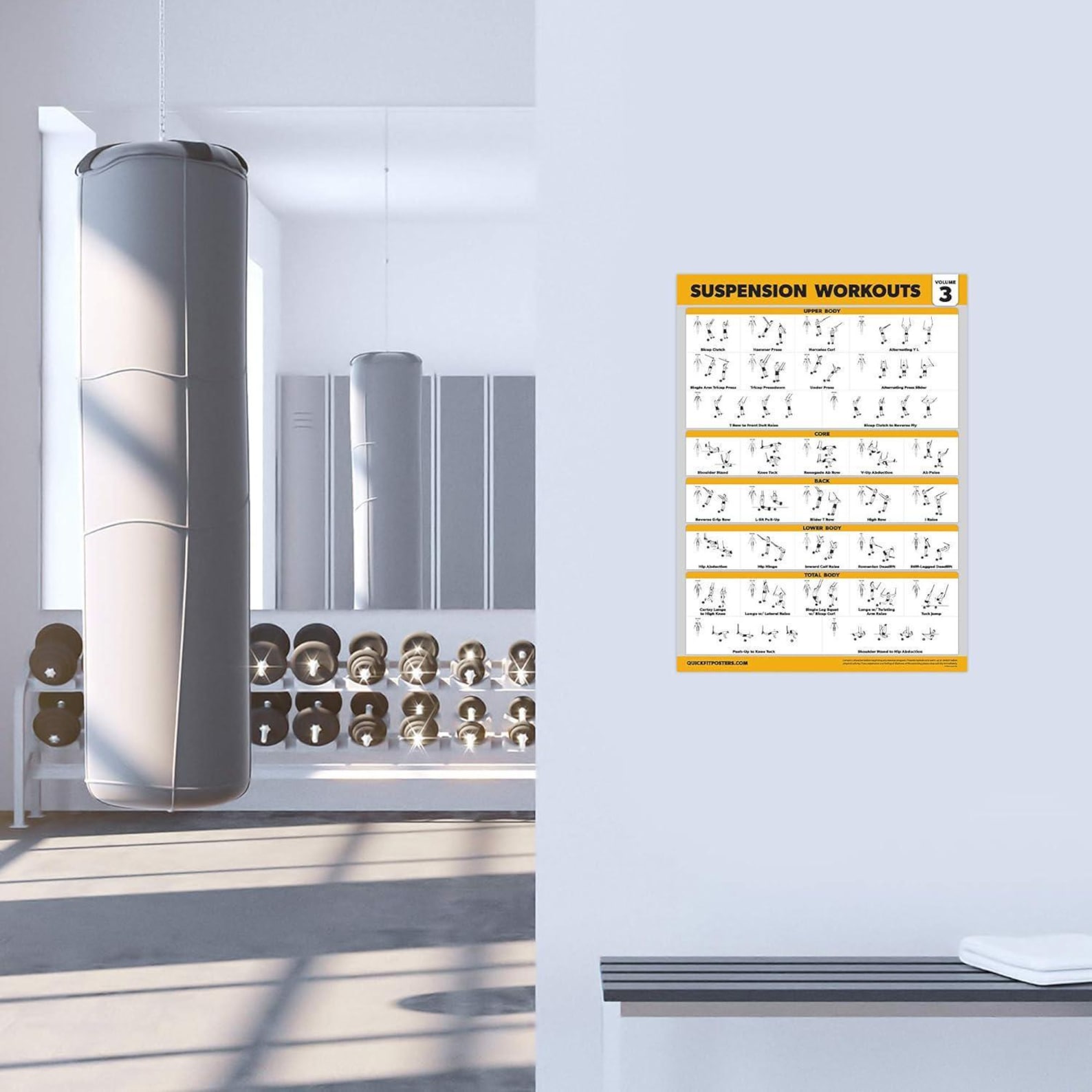 3 Pack Suspension Workout Posters - Volume 1, 2 & 3 - Exercise Charts ...