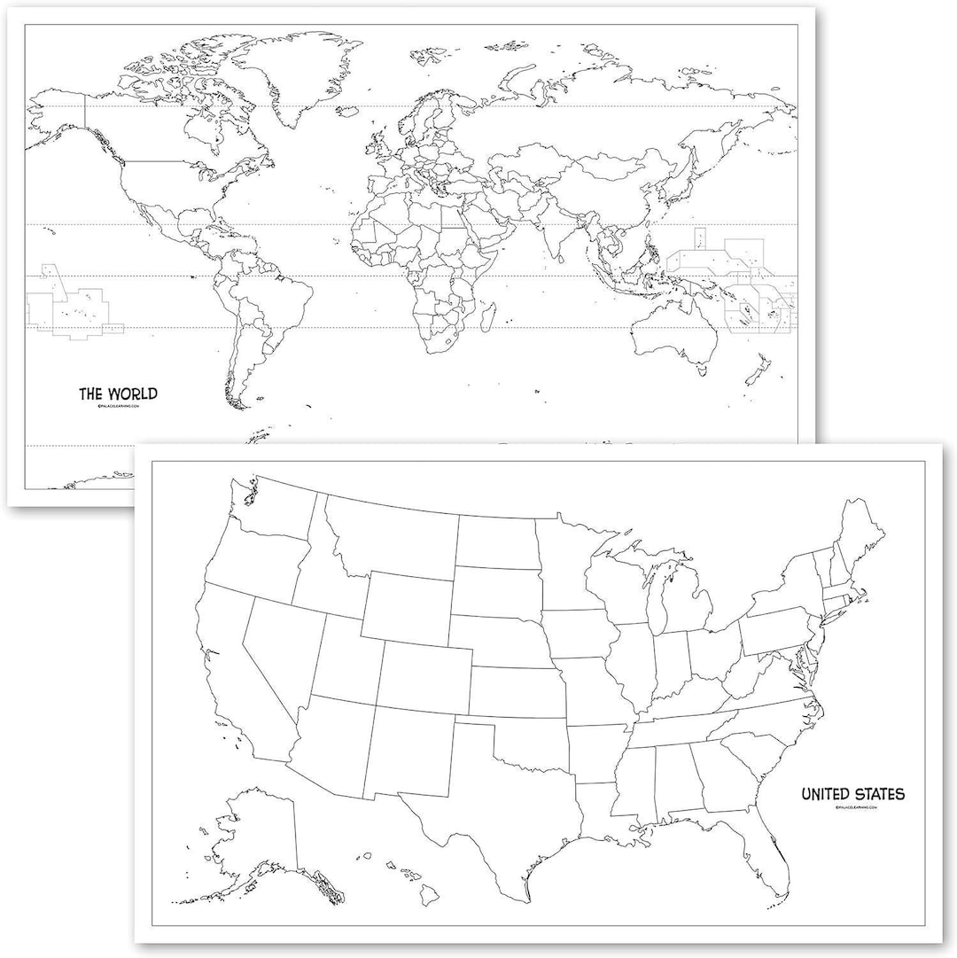 Map Of The World Sentigrams Push Pin Map Palace Learning 2 Pack - Blank ...