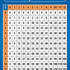 Palace Curriculum Multiplication Table Chart Poster - LAMINATED 17 X 22 ...
