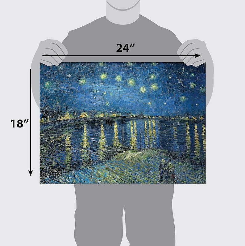 Starry Night Over the Rhone by Vincent Van Gogh LAMINATED Fine Art ...
