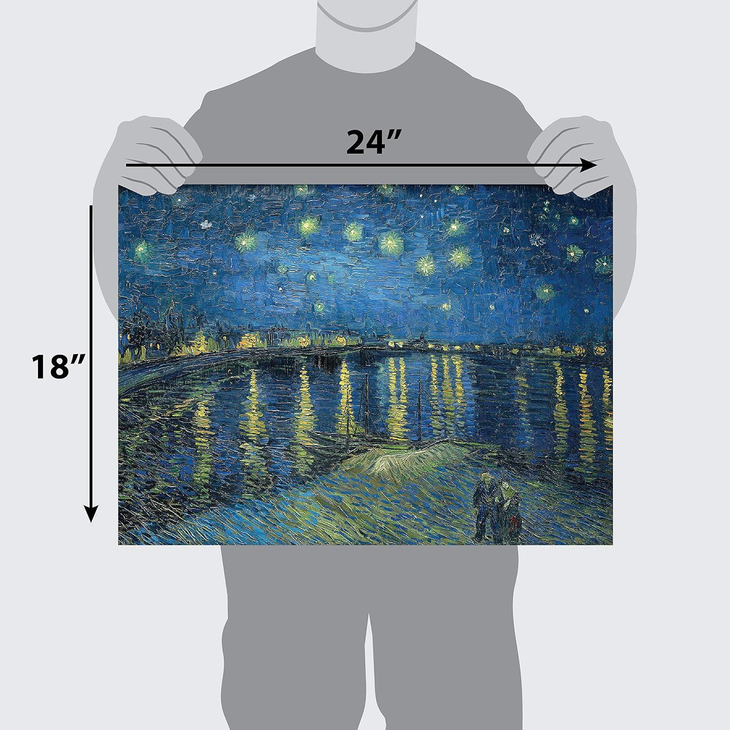 Starry Night Over the Rhone by Vincent Van Gogh - LAMINATED Fine Art ...